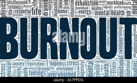 Burnout vector illustration word cloud isolated on white background Stock Vector Image & Art - Alamy