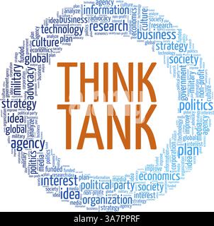 Think Tank vector illustration word cloud isolated on white background ...