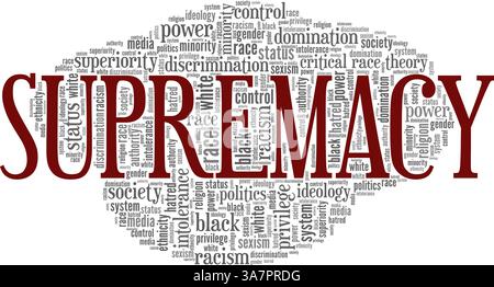 White Supremacy vector illustration word cloud isolated on white ...
