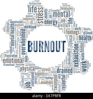 Burnout vector illustration word cloud isolated on white background Stock Vector Image & Art - Alamy