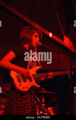 Kelli Mayo of Skating Polly performs on day two of Riot Fest on ...