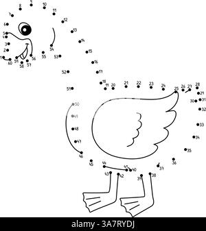 Dot to Dot Goose Coloring Page for Kids Stock Vector Image & Art - Alamy