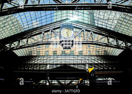 The repetition and balance of the steel beams of the infrastructure in ...