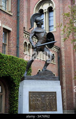 Tommy the Trojan statue at the USC campus in downtown Los Angeles, CA ...