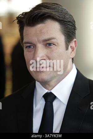 Nathan Fillion at arrivals for 2013 Writers Guild Awards Los Angeles ...
