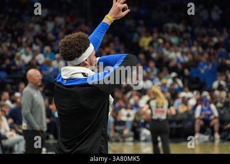Dallas Mavericks guard Klay Thompson attends a session a day ahead of ...