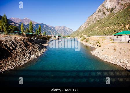 kishanganga river or neelum river passes through the gurez valley of ...