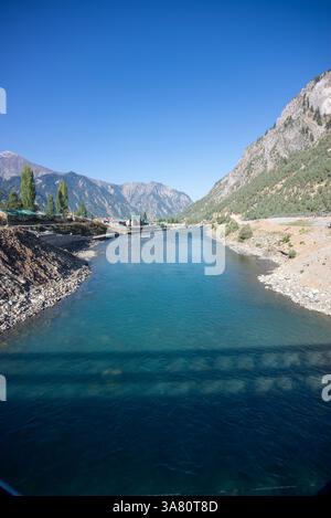 kishanganga river or neelum river passes through the gurez valley of ...