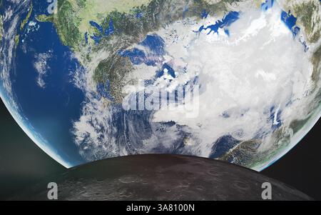 3d rendered illustration of the earth from space Stock Photo - Alamy