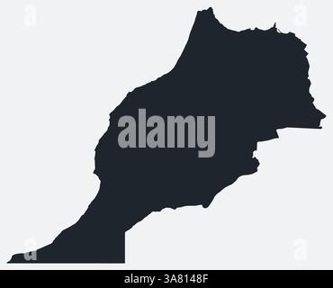 Morocco map. Blank vector map of the country with regions. Borders of ...