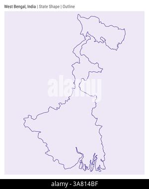 map of West Bengal state of India and location on Indian map Stock ...