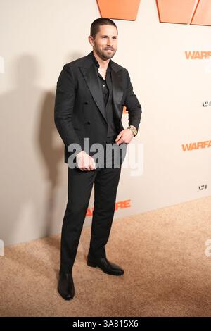 Evan Holtzman at the Los Angeles premiere of A24's 'Warfare' held at ...