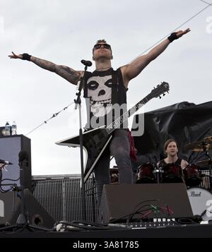 Matthew Tuck of Bullet for My Valentine performs on Second Stage at the ...