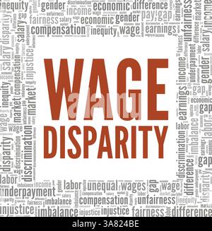 Wage Disparity word cloud conceptual design isolated on white ...