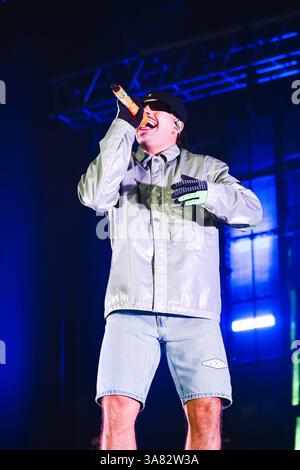 Milan, Italy. 28th Mar, 2025. Milan, Feid performs in concert during ...