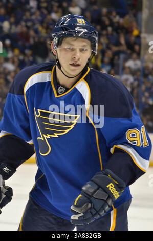 St. Louis Blues' Vladimir Tarasenko, right, gets tangled up with Vegas ...