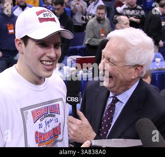 ST. LOUIS, MO - MARCH 10: Drake players celebrate after winning the ...