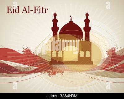 Holy Ramadan Kareem concept with mosque and minarets on a moon with ...