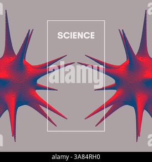 Virus particle. Pathogen organism. Deformed sphere. Background for ...
