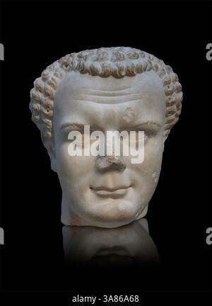 Marble statue of Roman Emperor Titus from Herculaneum in the National ...