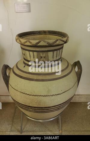 Cyprus, Episkopi, Episkopi Museum, Exhibit of Clay Storage Vessels ...