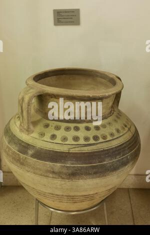 Cyprus, Episkopi, Episkopi Museum, Exhibit of Clay Storage Vessels ...