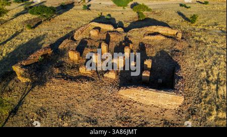Aerial of Ouara, former capital of the Ouaddai Empire, Chad Stock Photo ...