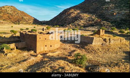 Aerial of Ouara, former capital of the Ouaddai Empire, Chad Stock Photo ...