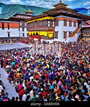 The crowd at the Thimphu Tsechu (festival), Bhutan Stock Photo - Alamy