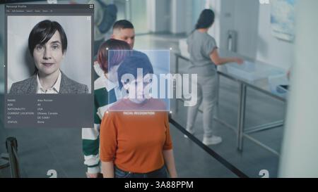 Airport Security Checkpoint: Queue of Multiethnic Passengers Passing ...