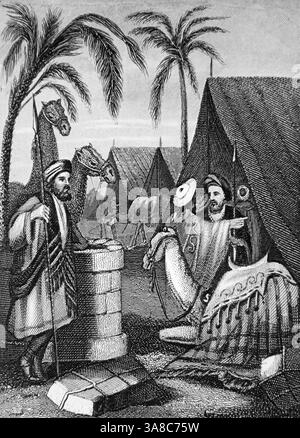 Steel Engraving of The Israelites Encamped at Etham on the Edge of the ...