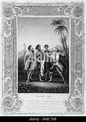 Steel Engraving of Joseph's Brethren Showing Their Father Jacob Joseph ...
