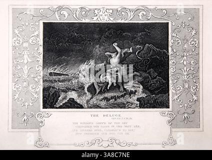 Illustration of The Deluge (the Great Flood) Genesis from the ...