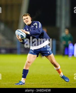 Sale Sharks Joe Carpenter and Northampton Ollie Sleightholme in action ...