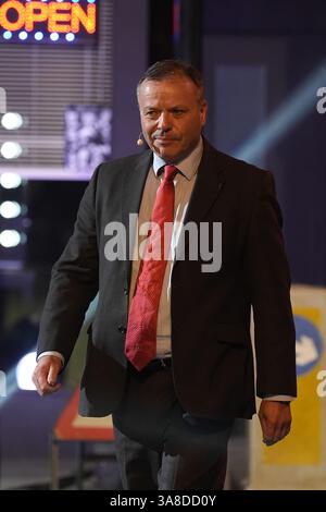 Arron Banks during the Reform UK local election launch rally at the ...