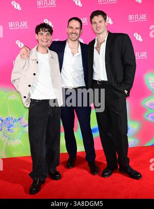 LONDON, UK. 28th Mar, 2025. Alexander Lincoln, Liam Calvert, Diego ...