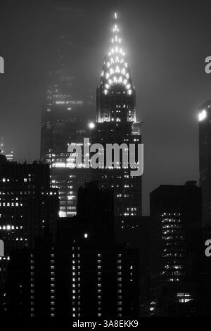 A fog-shrouded city view through the banister Stock Photo - Alamy