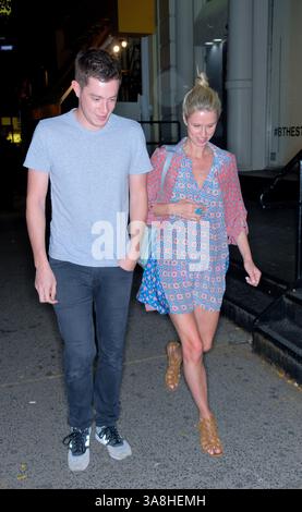 Nicky Hilton and her husband James Rothschild walk in Soho on September ...