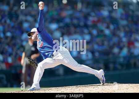 Chicago Cubs pitcher Caleb Thielbar throws against the Milwaukee ...