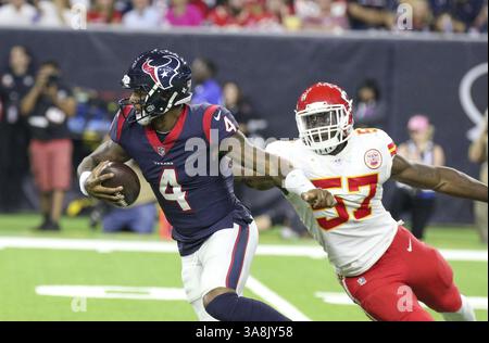 Houston Texans linebacker Kevin Pierre-Louis walks onto the field for ...