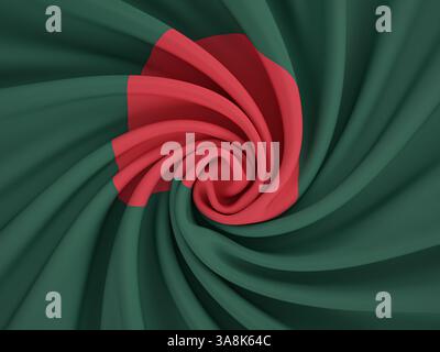 Bangladesh 3D wrinkled flag illustration. Usable for background and ...