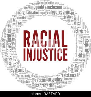 Racial Injustice word cloud conceptual design isolated on white ...