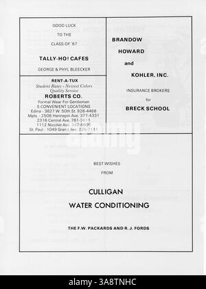 This 1967 Mustang yearbook from Breck School offers a detailed account ...