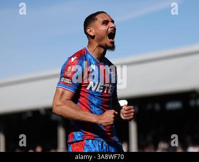 Maxence Lacroix of Crystal Palace celebrates winning the FA Community ...