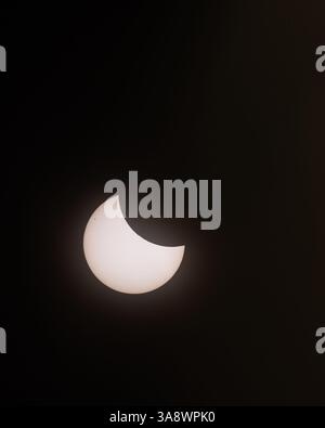 Partial solar eclipse photographed from Hidra, south-western Norway 29 ...