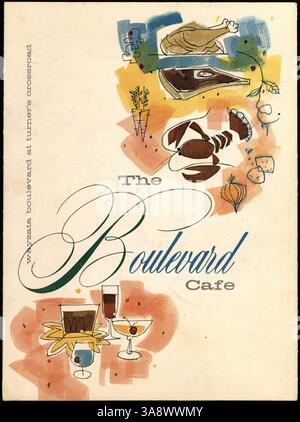 The Boulevard Cafe menu from Hennepin County Library features a tri ...