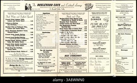 The Boulevard Cafe menu from Hennepin County Library features a tri ...