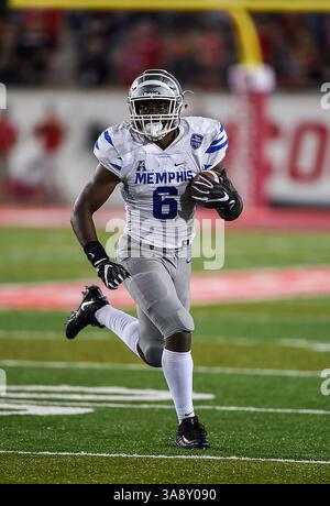Memphis running back Patrick Taylor runs the 40-yard dash at the NFL ...