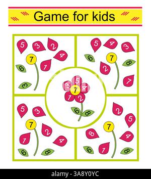 A logical game for children find the right shadow, snowman. vector ...