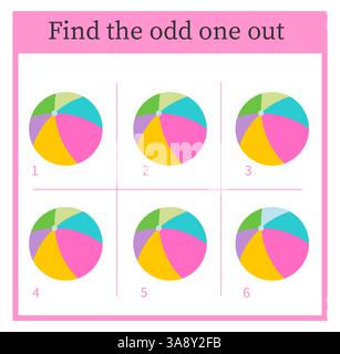 Find the odd one out. Visual logic puzzle for children. Vector ...